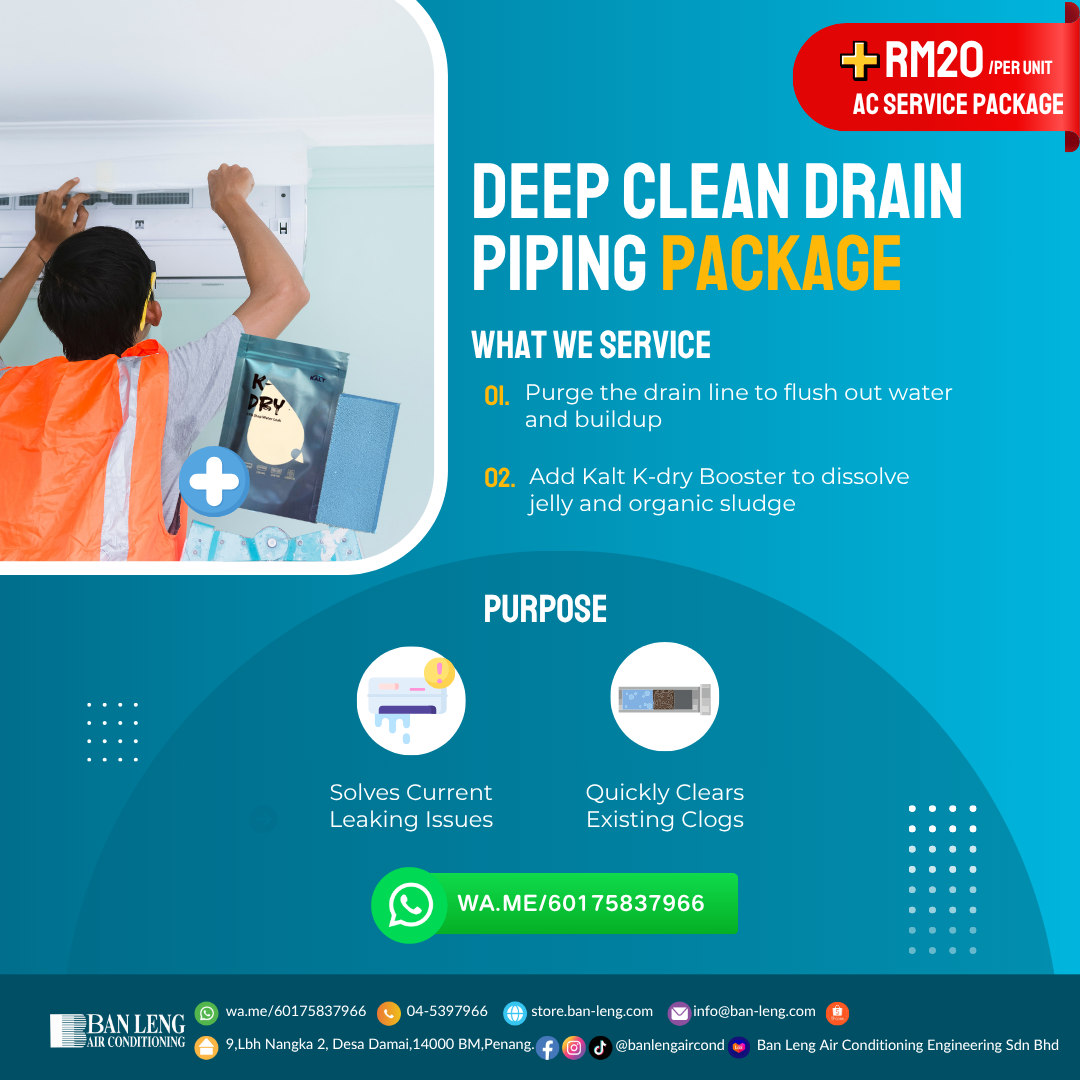 Deep Clean Drain Piping Package - Ban Leng Air Cond